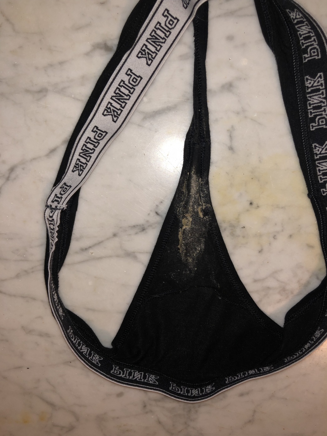 Black Victoria’s Secret Thong | Myusedpantystore.com Black Victoria’s Secret Thong | Myusedpantystore.com
