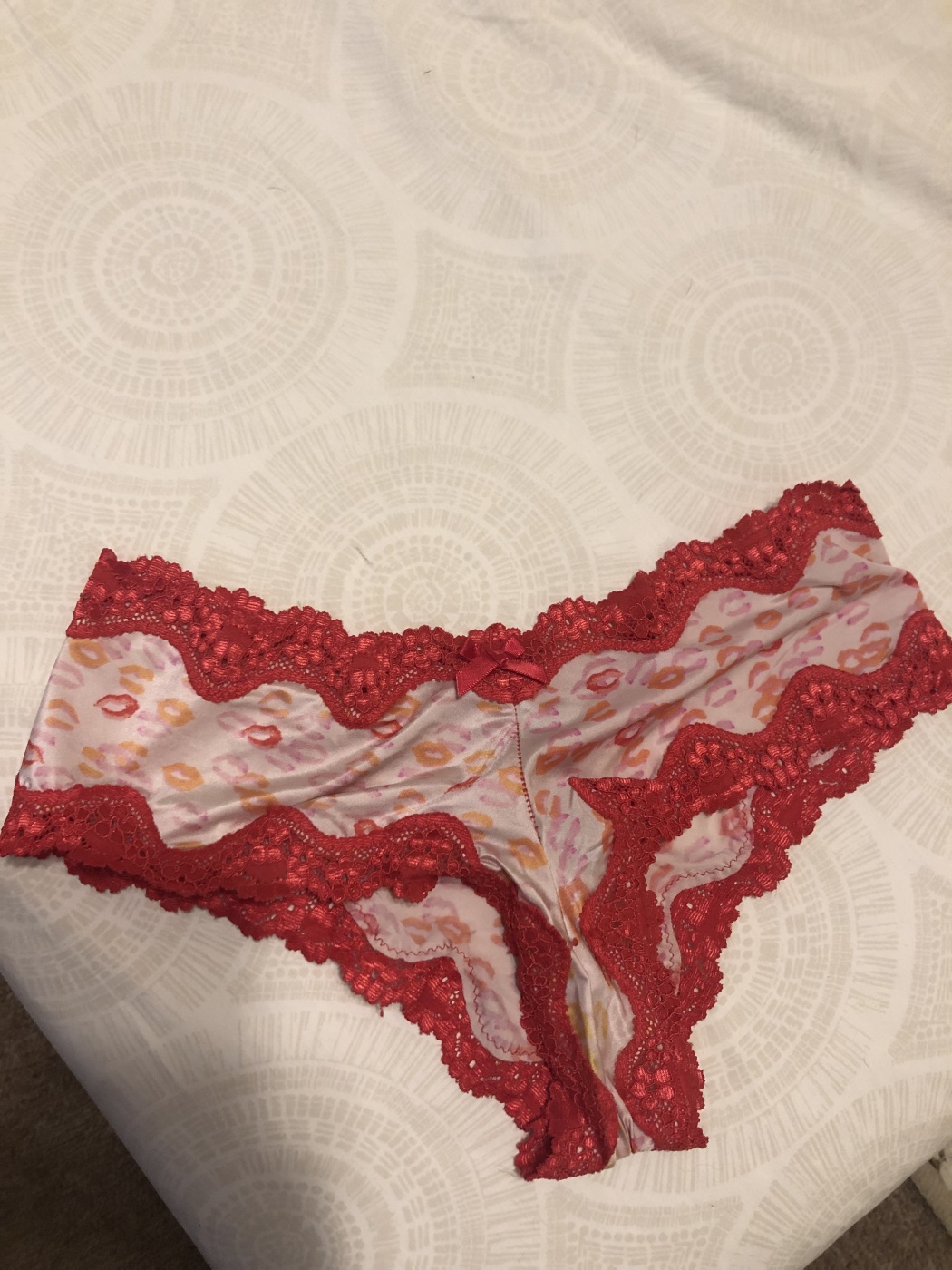 Sexy lace lips cheeky panties | Myusedpantystore.com